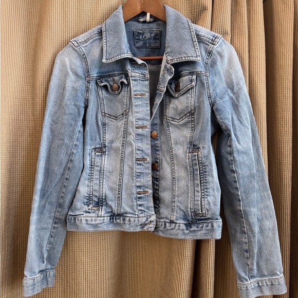 LOFT | Jackets & Coats | Loft Blue Jean Jacket Classic Denim Style ...